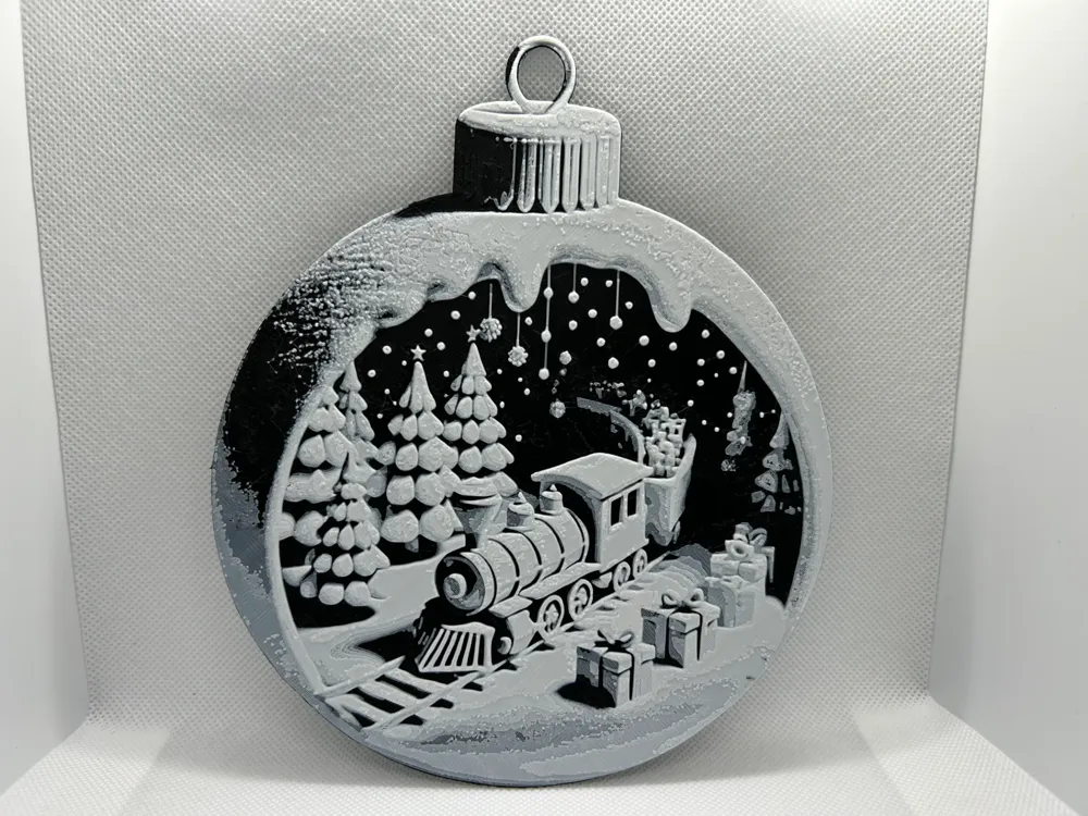 Christmas Decoration / Bauble / Ornament - Train by CycloGoat ...