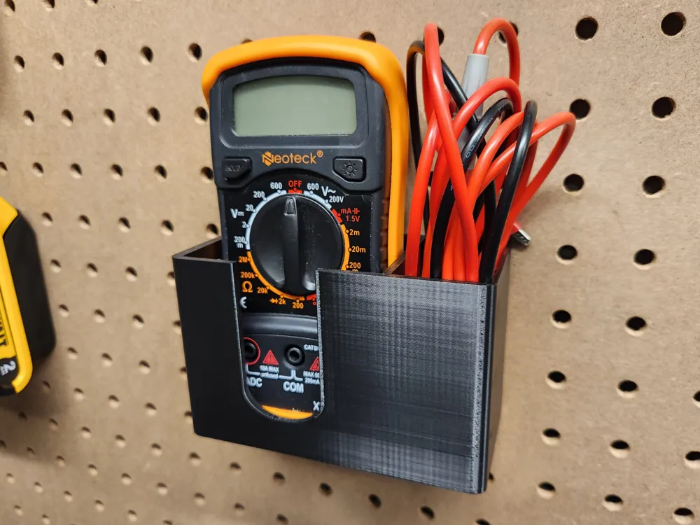 Multimeter Holder for 1/4" MDF Pegboard Remixed by MakerBreaker ...