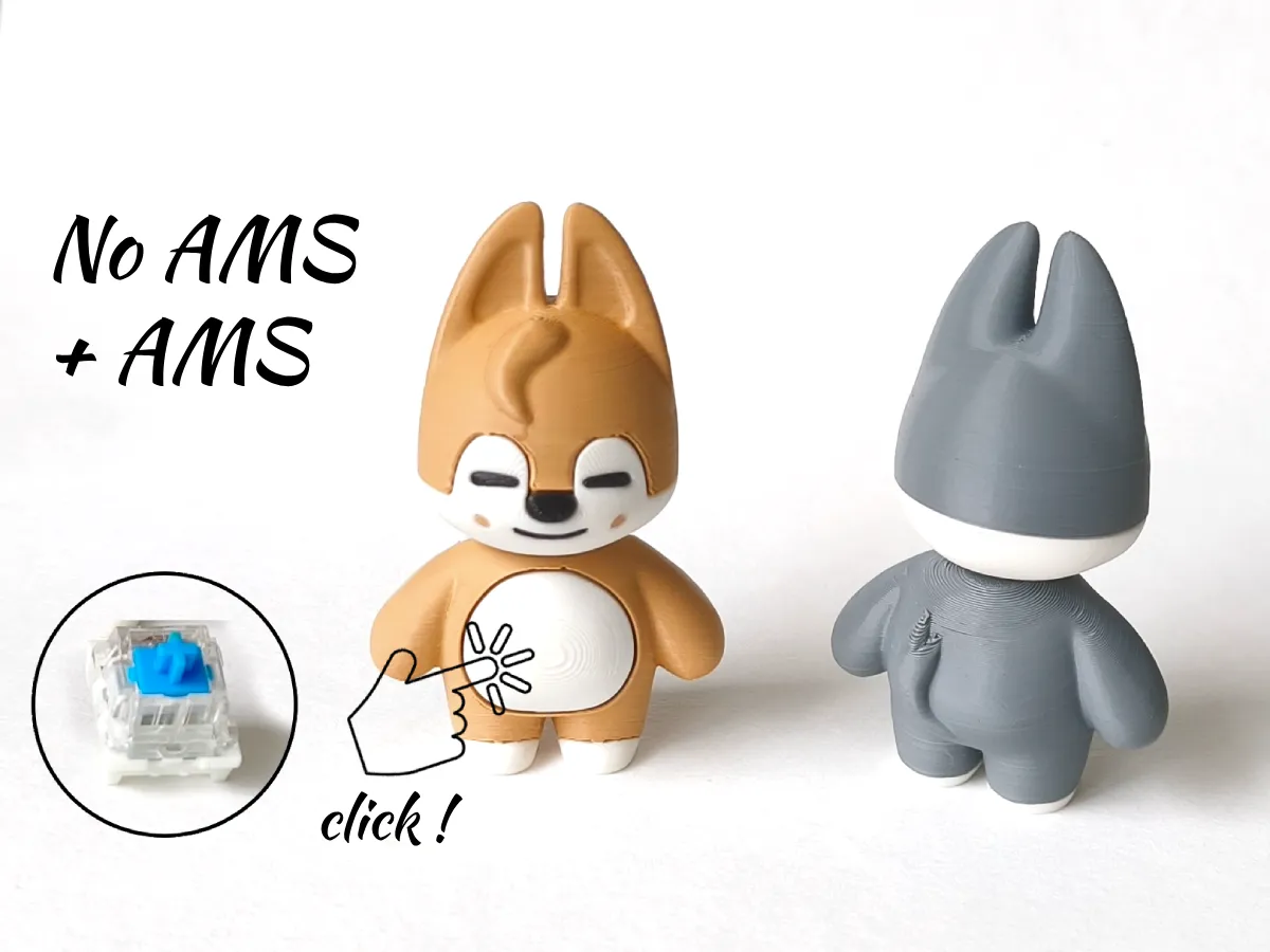 SKZOO Stray Kids Clicker de Wolf Chan - Modelo de impresión 3D gratuito ...