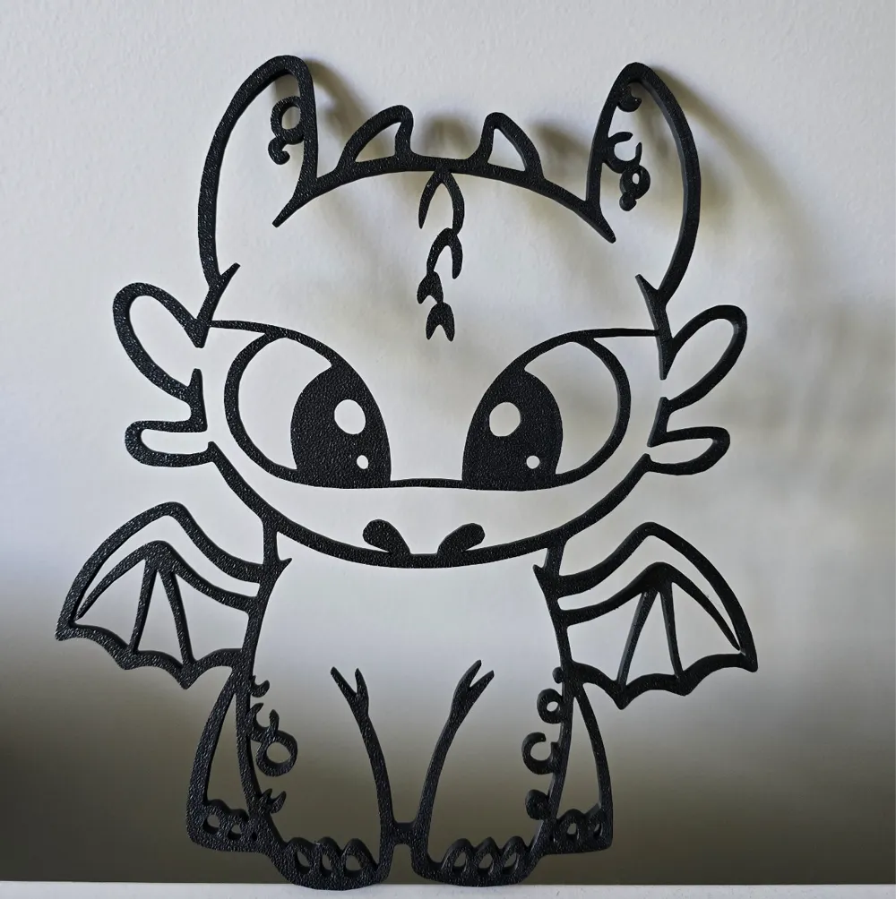 Baby Toothless - Train Your Dragon - Wall Art by Mimsy92 - MakerWorld
