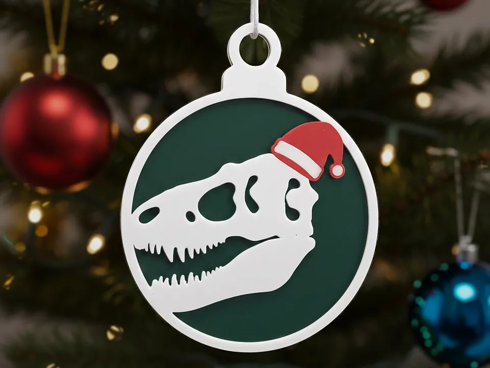 Crâne de T-Rex - Décoration de Noël pour sapin par Denise MakerWorld ...