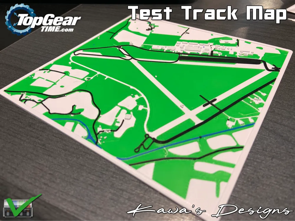Top Gear Test Track Map Poster