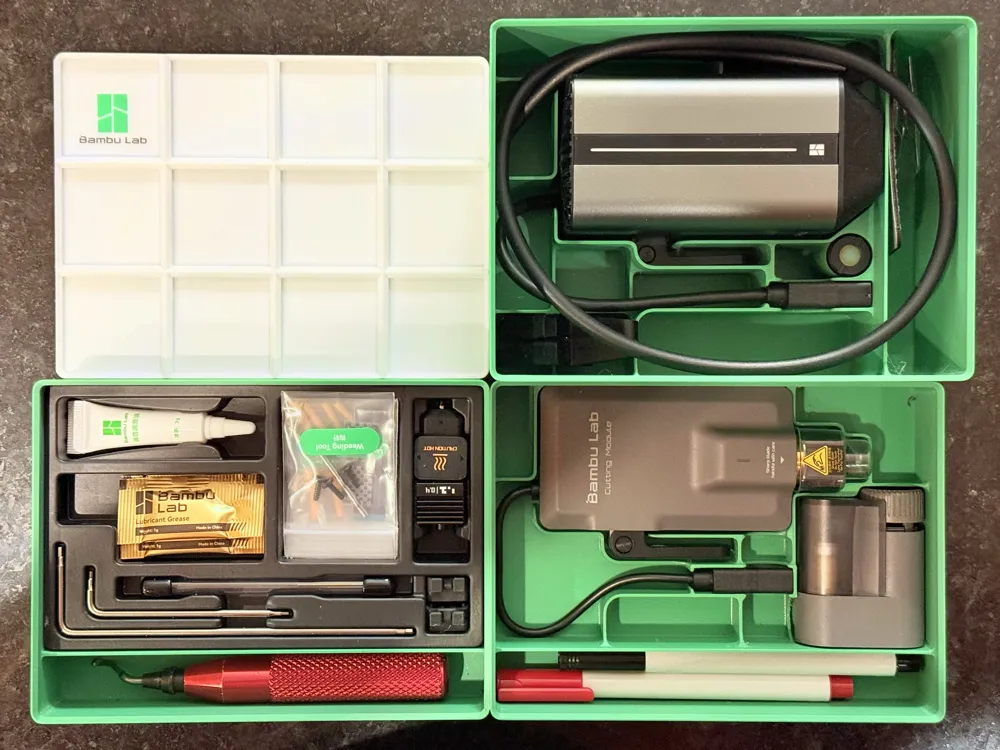 H2D Accessory Boxes (Gridfinity) - Laser, Cutter by npopson MakerWorld ...