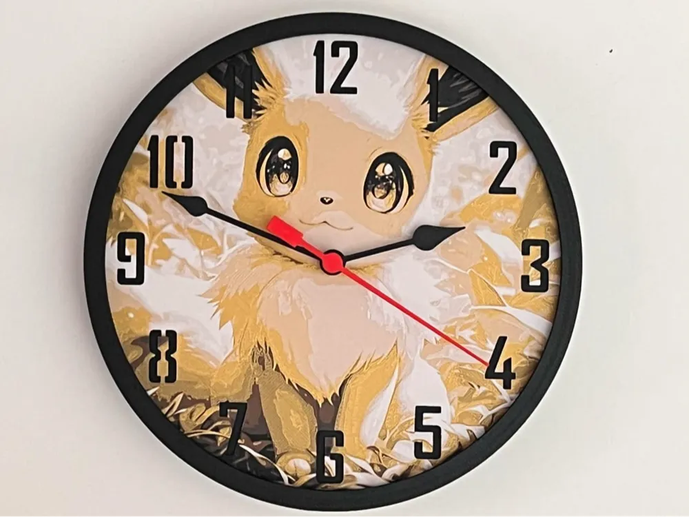 Customizable Clock - Eevee by 3djd MakerWorld: Download Free 3D Models