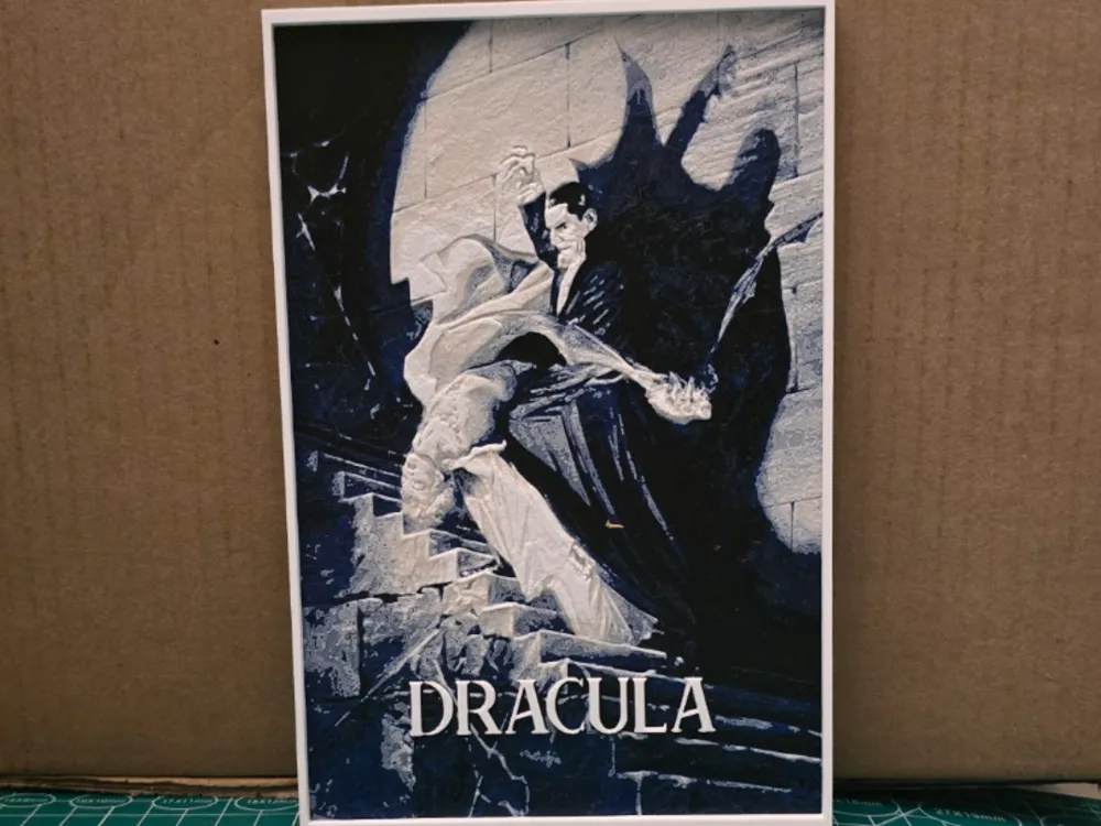 Dracula Movie Poster - Hueforge Art by Lumpy3D MakerWorld: Download Free 3D Models