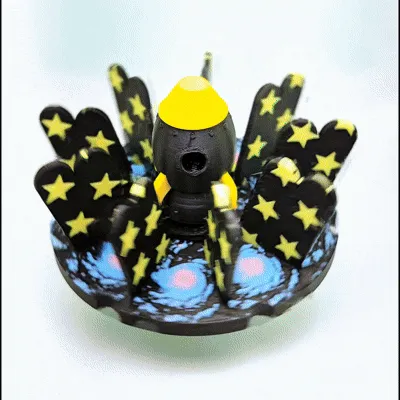 Galaxy Flip Book Zoetrope Spinner - Free 3D Print Model - MakerWorld