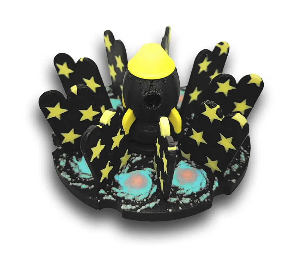 Galaxy Flip Book Zoetrope Spinner - Free 3D Print Model - MakerWorld