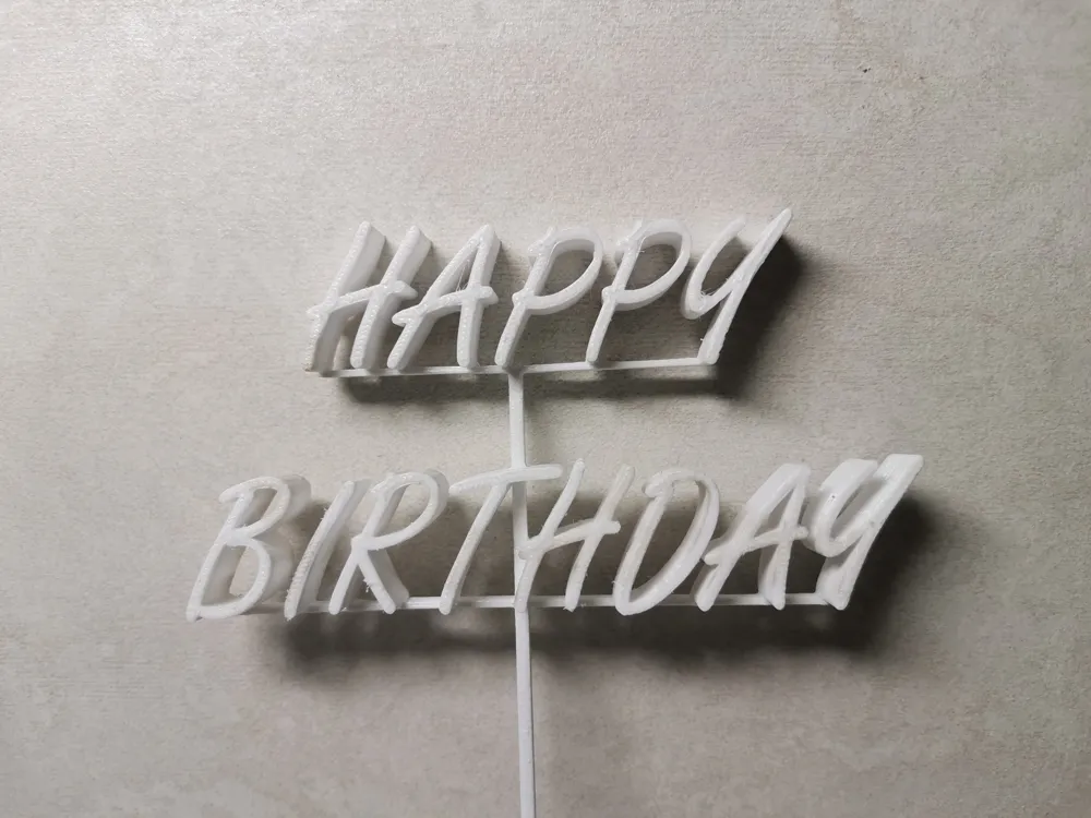 Cake Topper Happy Birthday by JKD vision - MakerWorld