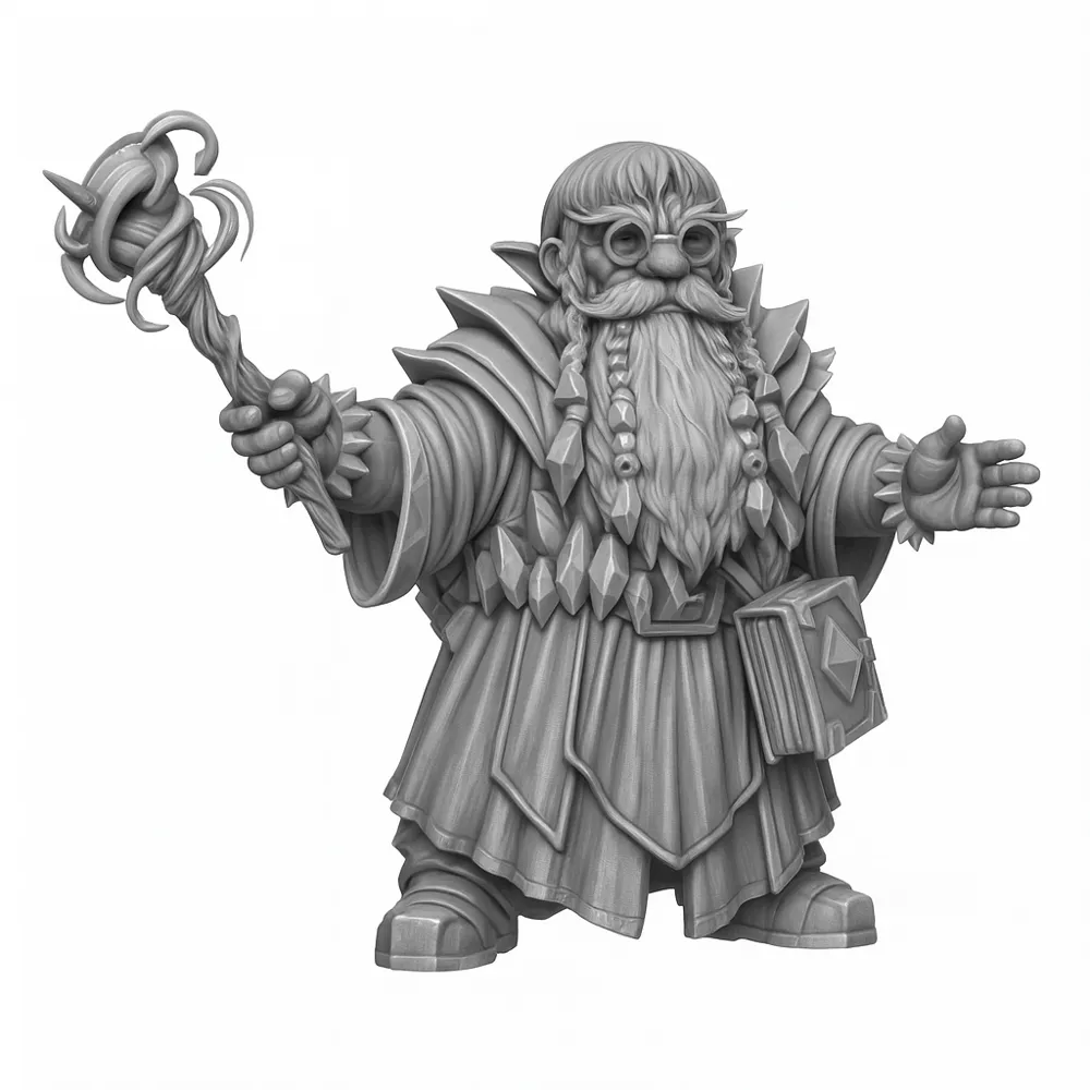 DnD Dwarf Male Mage by Alan-and-Jordi MakerWorld: Download Free 3D Models