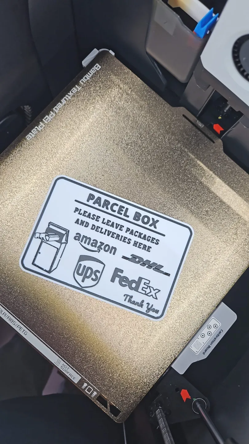 Parcel Box Sign by 5kyrunn3r - MakerWorld