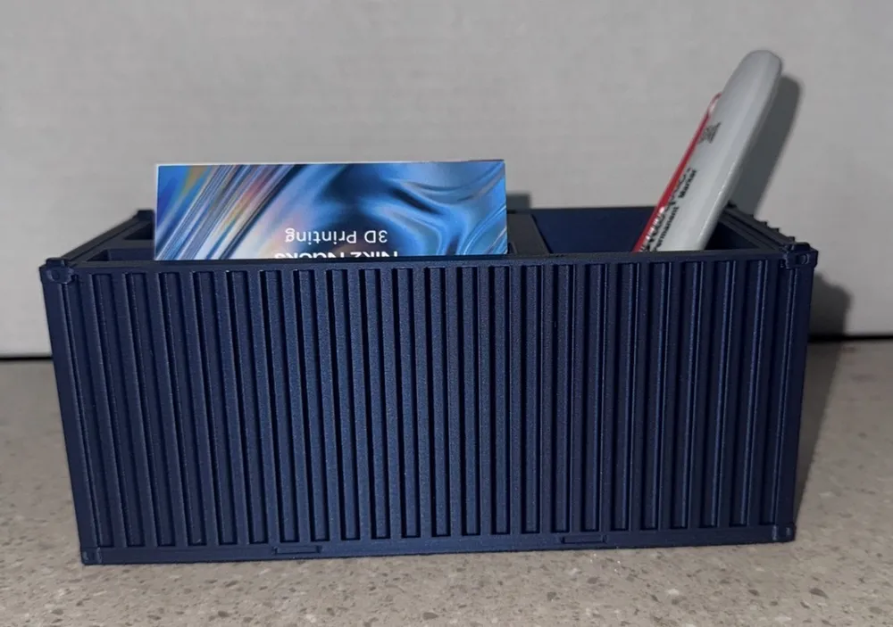 Shipping Container Desk Organizer - Free 3D Print Model - MakerWorld