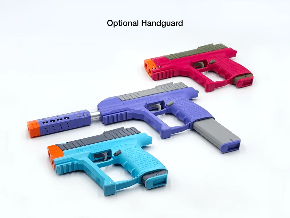 Znc Aus - Compact Nerf Pistol - Up To 200FPS - Free 3D Print Model ...