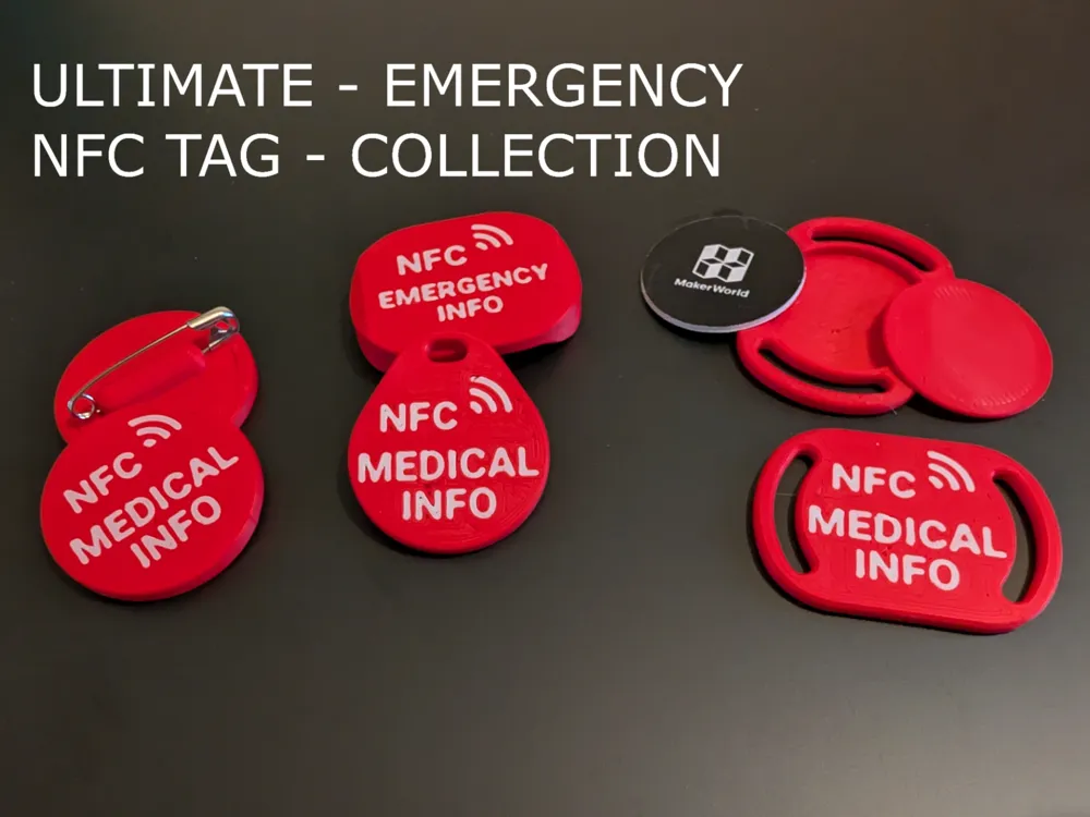 Emergency NFC Tag Collection - Free 3D Print Model - MakerWorld
