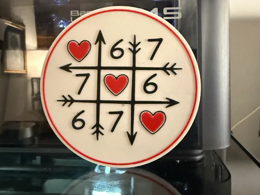 SIX SEVEN TIC TAC TOE COASTER - Free 3D Print Model - MakerWorld