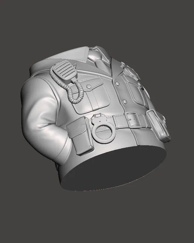 警察制服笔筒 - 免费 3D 打印模型 - MakerWorld