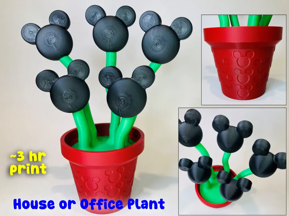 Mickey Mouse House or Office Plant by SpacedOut MakerWorld: Download ...