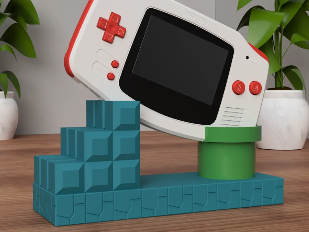 Mario Themed GBA Display Stand by JamesThePrinter - MakerWorld