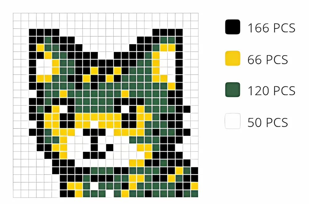 8-Bit Neko(CAT): Infinite Color Mosaic - Free 3D Print Model - MakerWorld