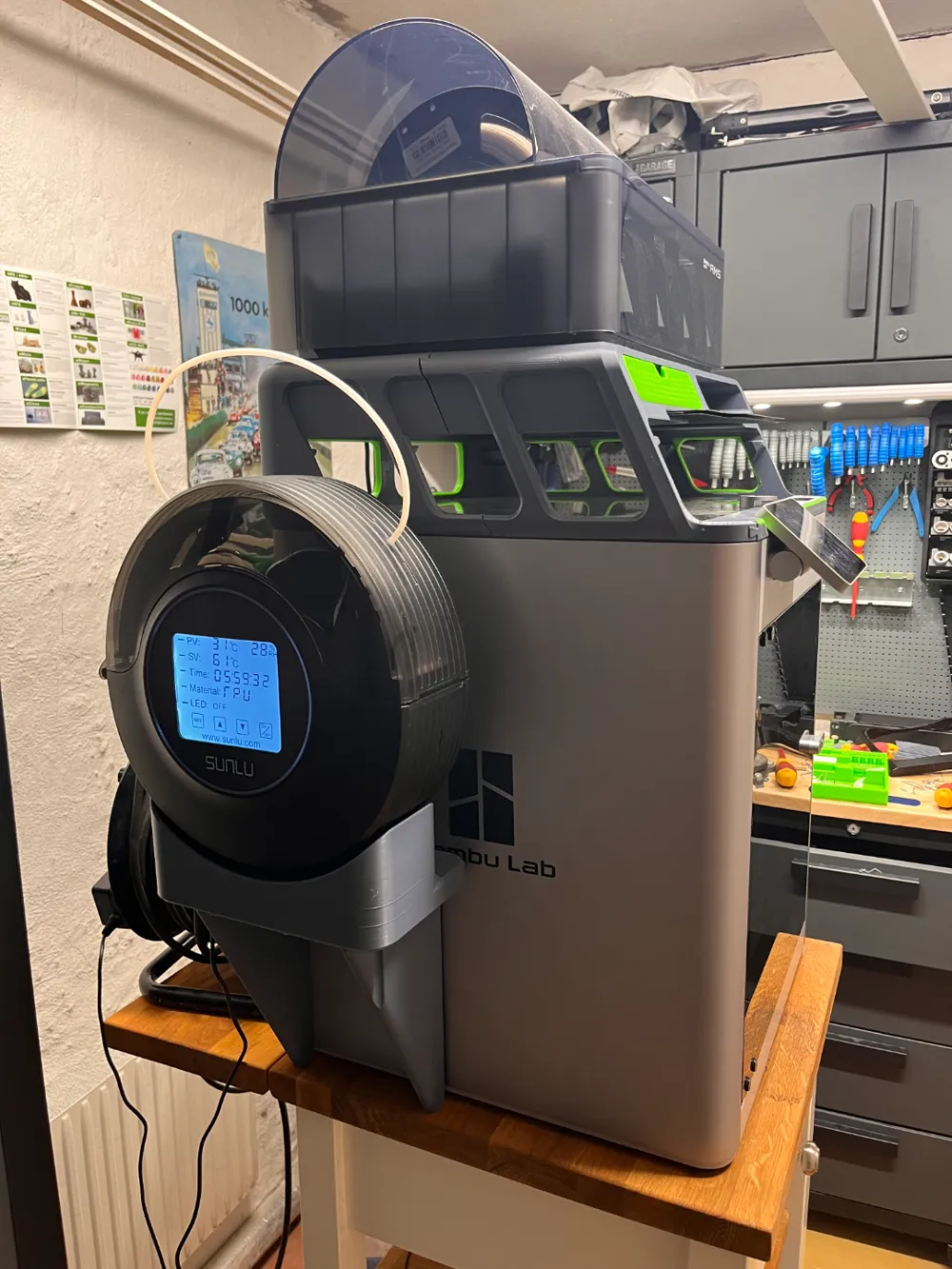 Malkus Sunlu S2 filament dryer mounting X1C by Malkus - MakerWorld