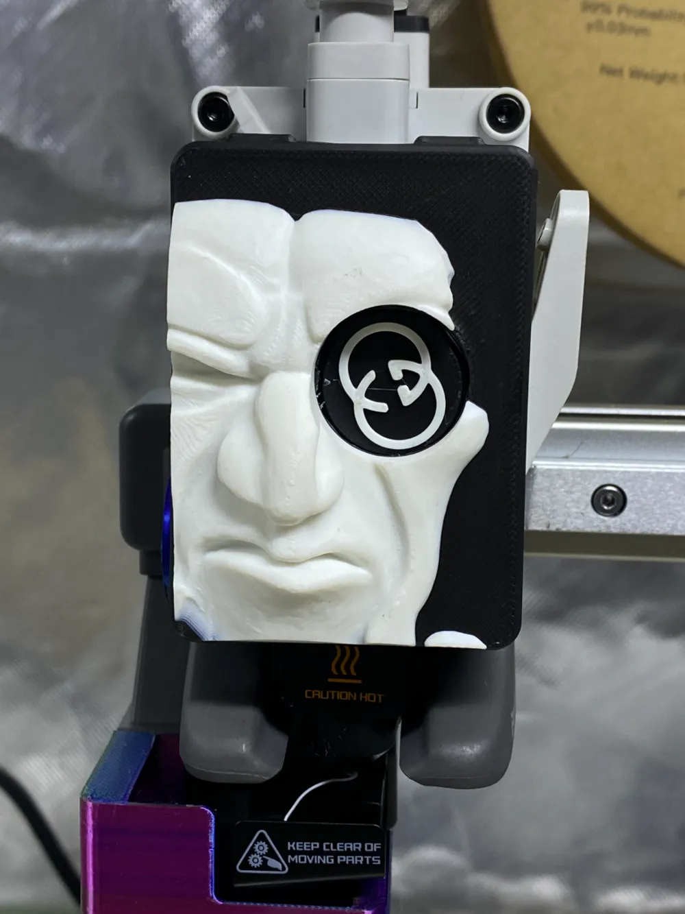 A1 extruder cover - with creepy face - Free 3D Print Model - MakerWorld