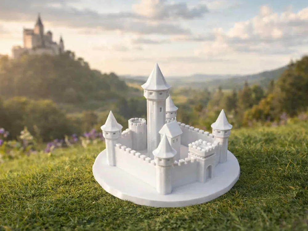 Castle - Low Poly - Free 3D Print Model - MakerWorld