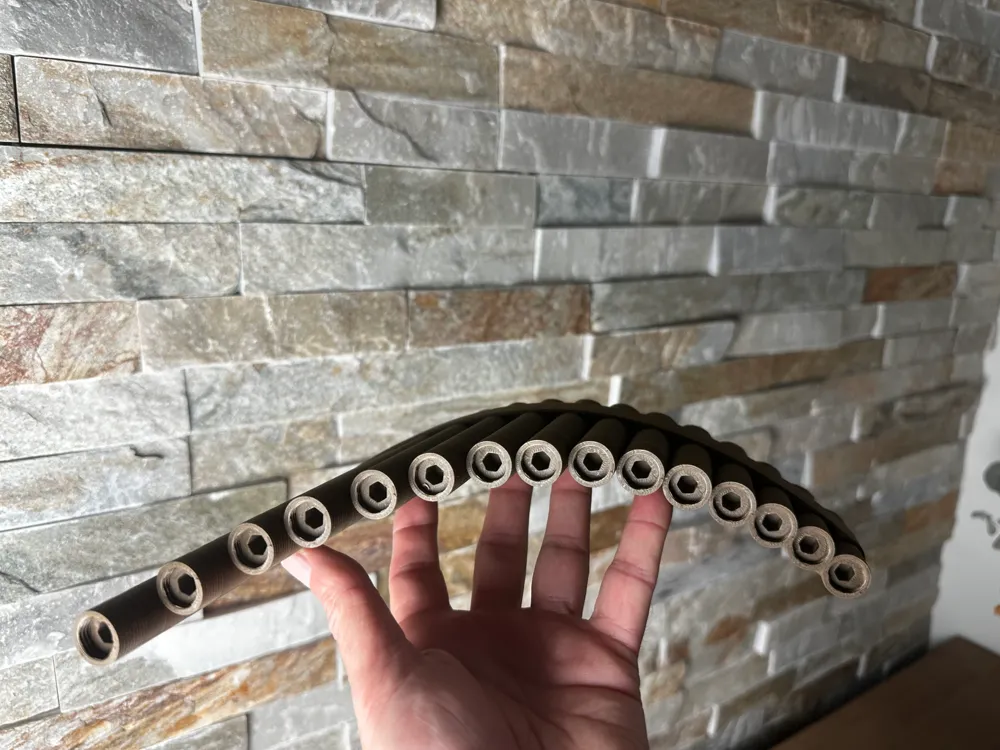 Tunable Pan Flute in C Major (2 Octaves) C´-C´´´ - Free 3D Print Model ...