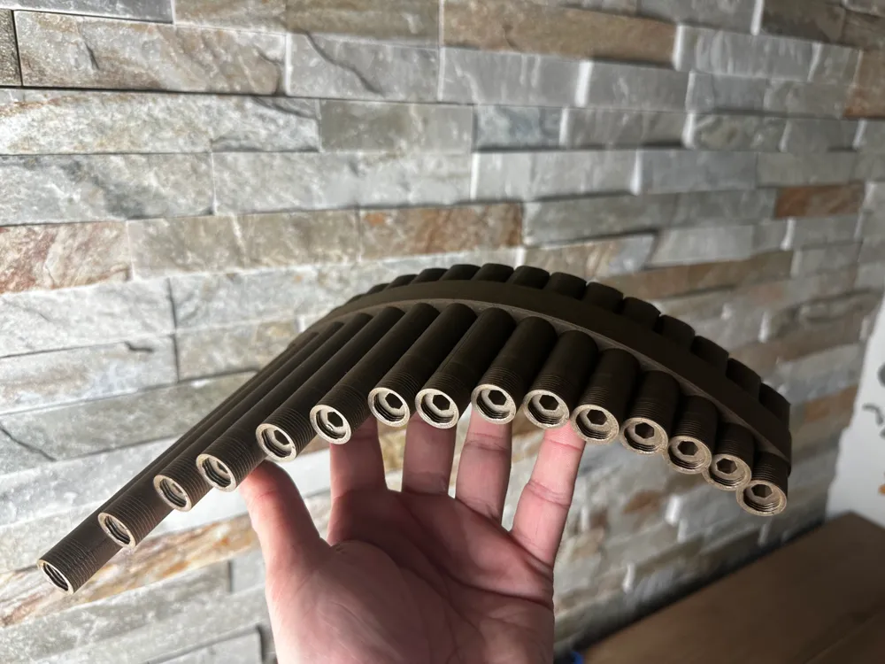 Tunable Pan Flute in C Major (2 Octaves) C´-C´´´ - Free 3D Print Model ...