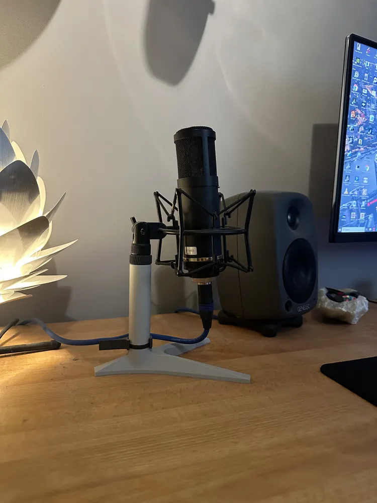 Modular 5/8" Desktop Microphone Stand (no hardware) - Free 3D Print ...
