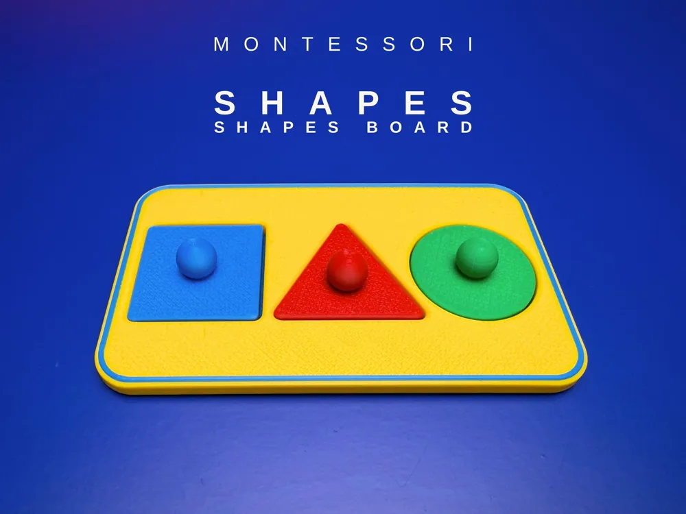 MONTESSORI SHAPES BOARD - Free 3D Print Model - MakerWorld