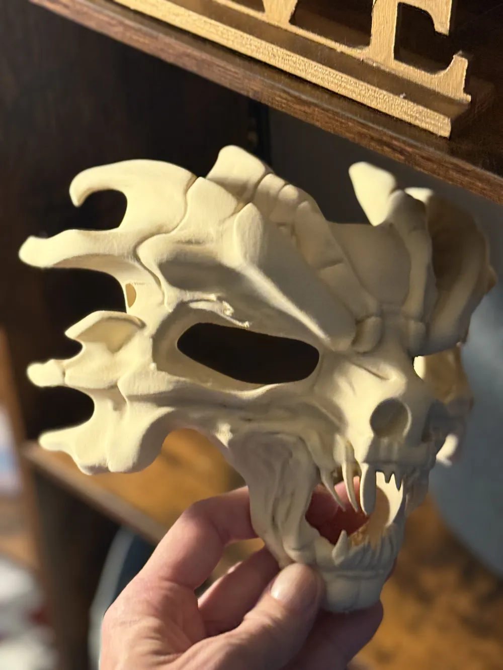 Dragon Bone Skull Mask "Ashbone Wyrm" - Free 3D Print Model - MakerWorld
