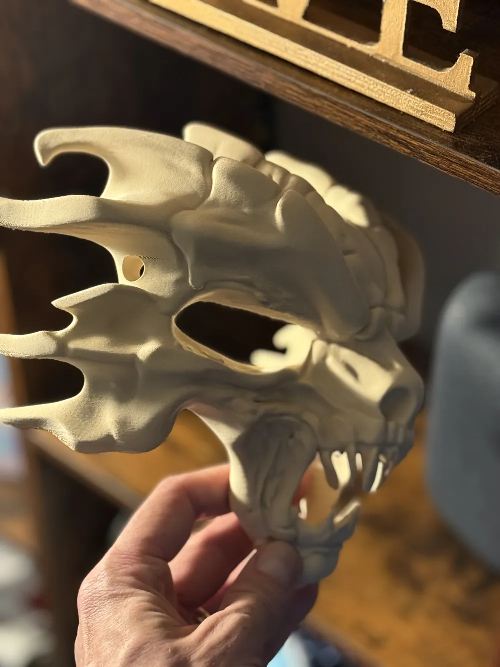 Dragon Bone Skull Mask "Ashbone Wyrm" - Free 3D Print Model - MakerWorld