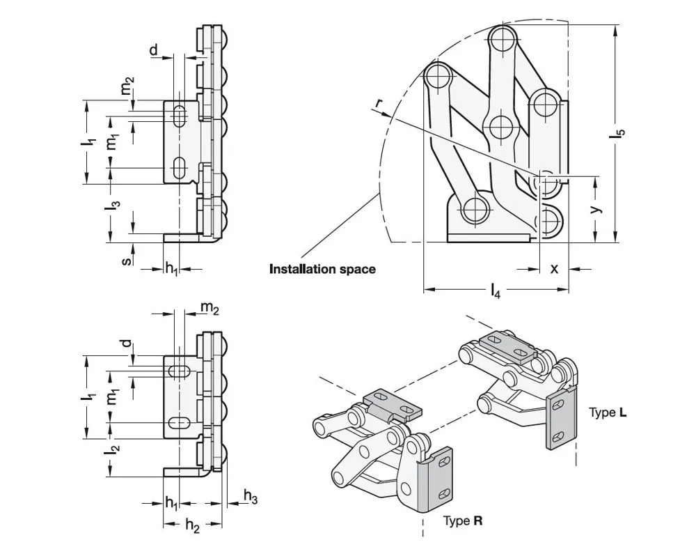 180° opening angle hinge, ejector hinge by Adorján Krisztián MakerWorld: Download Free 3D Models
