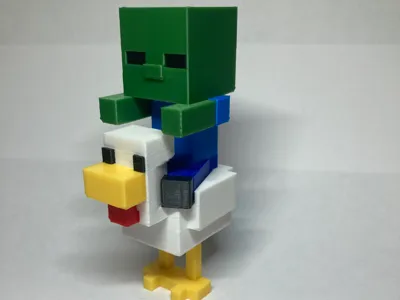 Minecraft Chicken Jockey (NO AMS) by Valkyrie ForgeMakerWorld: Download Free 3D Models
