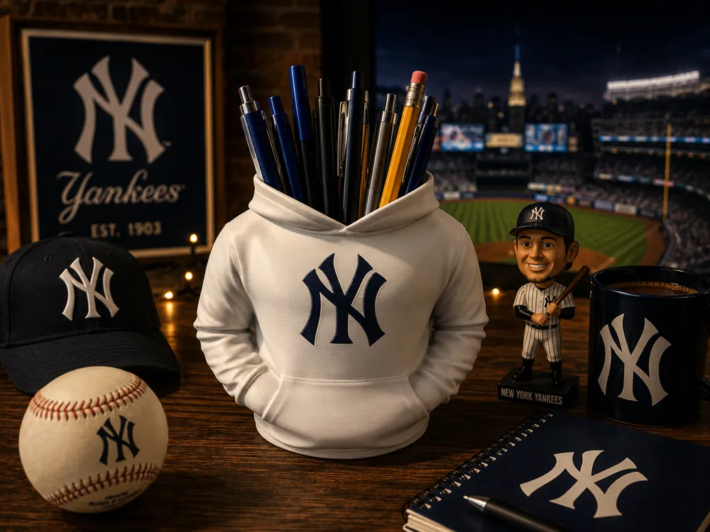 New York Yankees Hoodie Pen Holder - Free 3D Print Model - MakerWorld