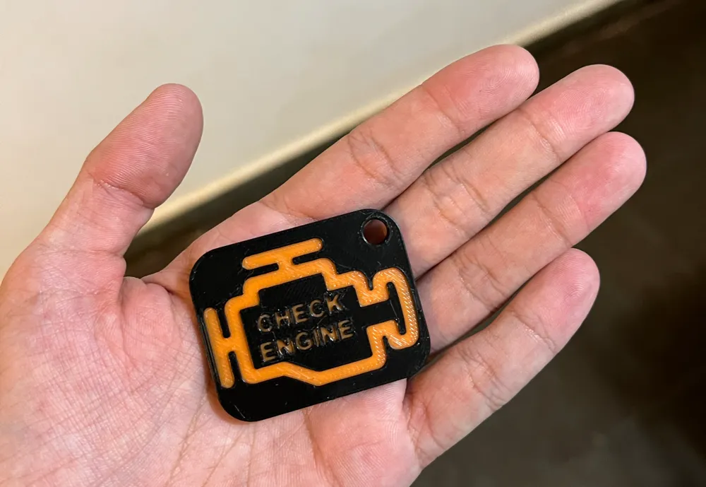 Check Engine ECU Light Keychain Remixed by Victor - MakerWorld
