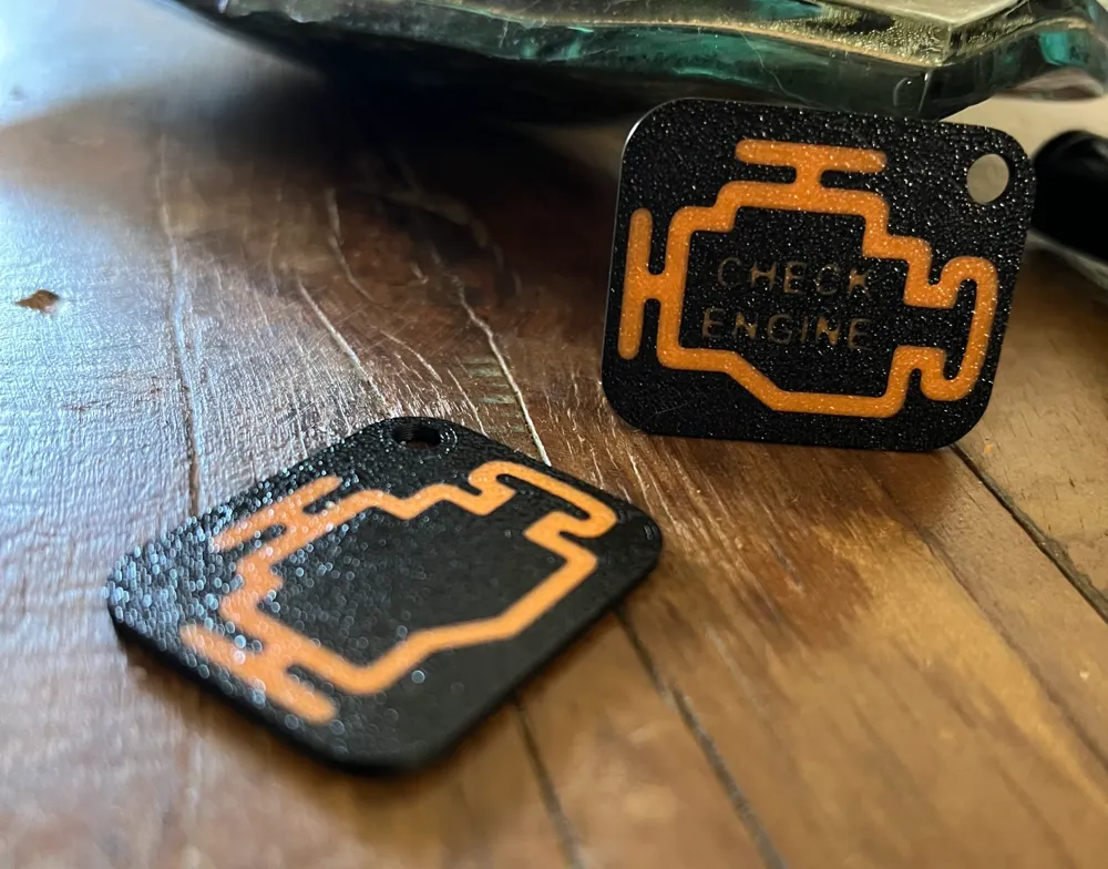 Check Engine ECU Light Keychain Remixed by Victor - MakerWorld