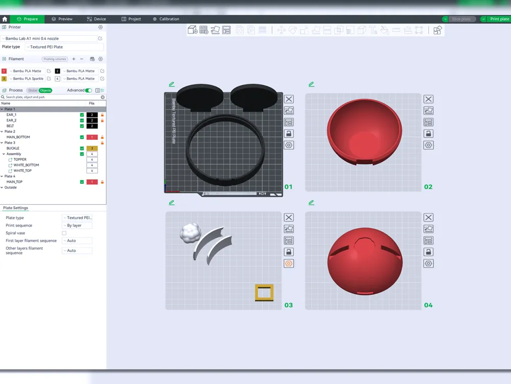 Christmas Mickey Ears Shelf Ornament by Shaun Juarez - MakerWorld