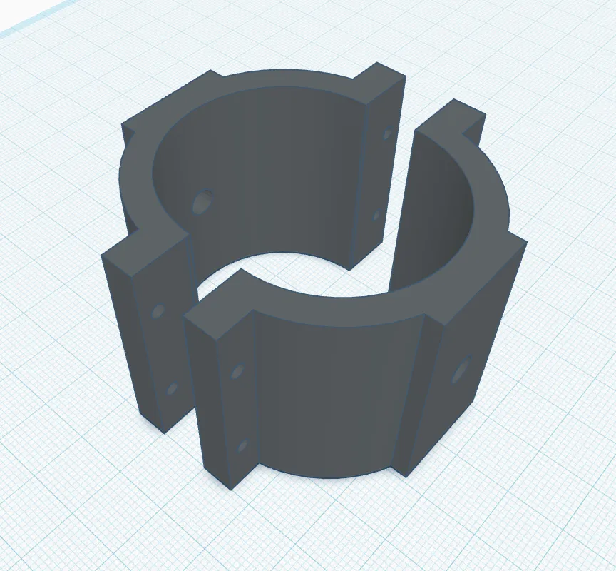 Pole Clamp (40mm) - Free 3D Print Model - MakerWorld