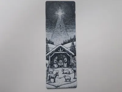 Traditional Nativity Scene Christmas Bookmark - Free 3D Print Model ...