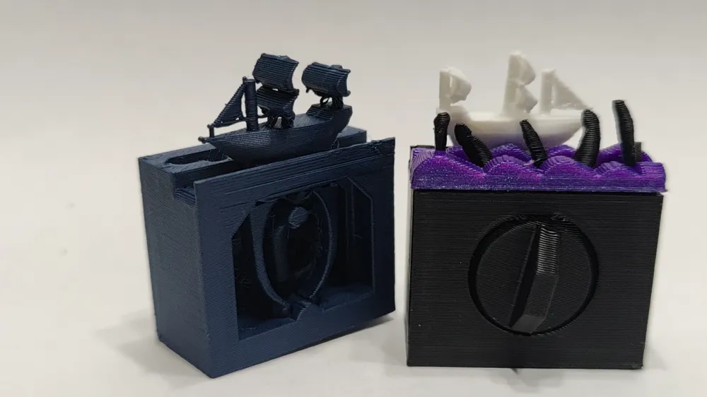 Ship monster Print in Place Automata - Free 3D Print Model - MakerWorld