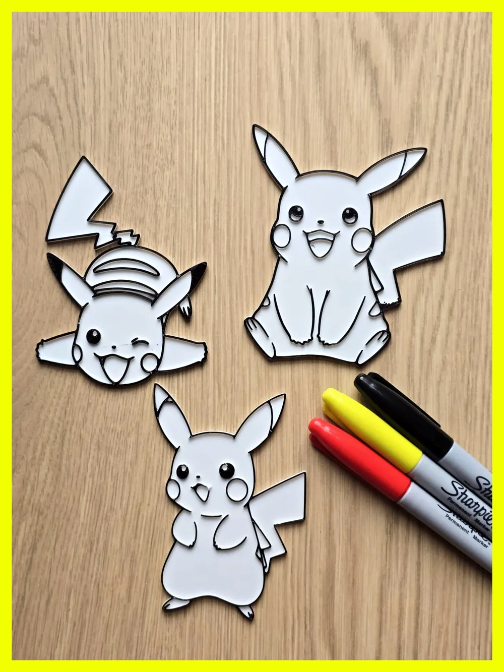 Pika DIY Coloring Pikachu Pokemon Pack by Merilno3D MakerWorld ...