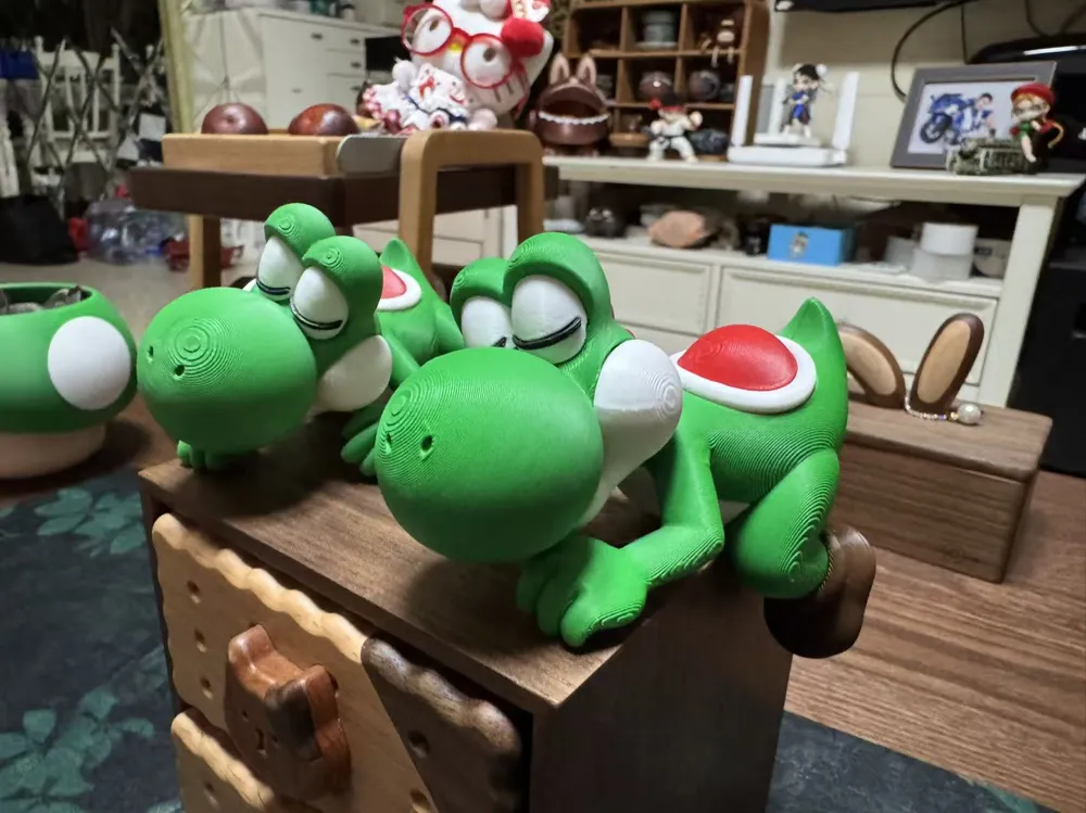 Sleeping Yoshi on any edge, multi-directional, multi-part printing (no ...