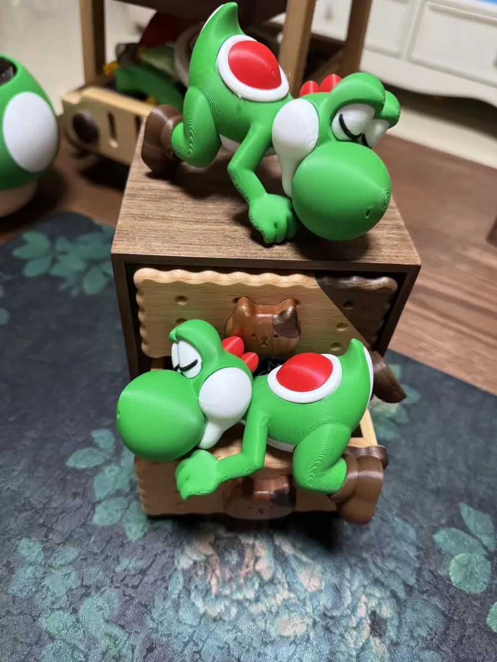 Sleeping Yoshi on any edge, multi-directional, multi-part printing (no ...