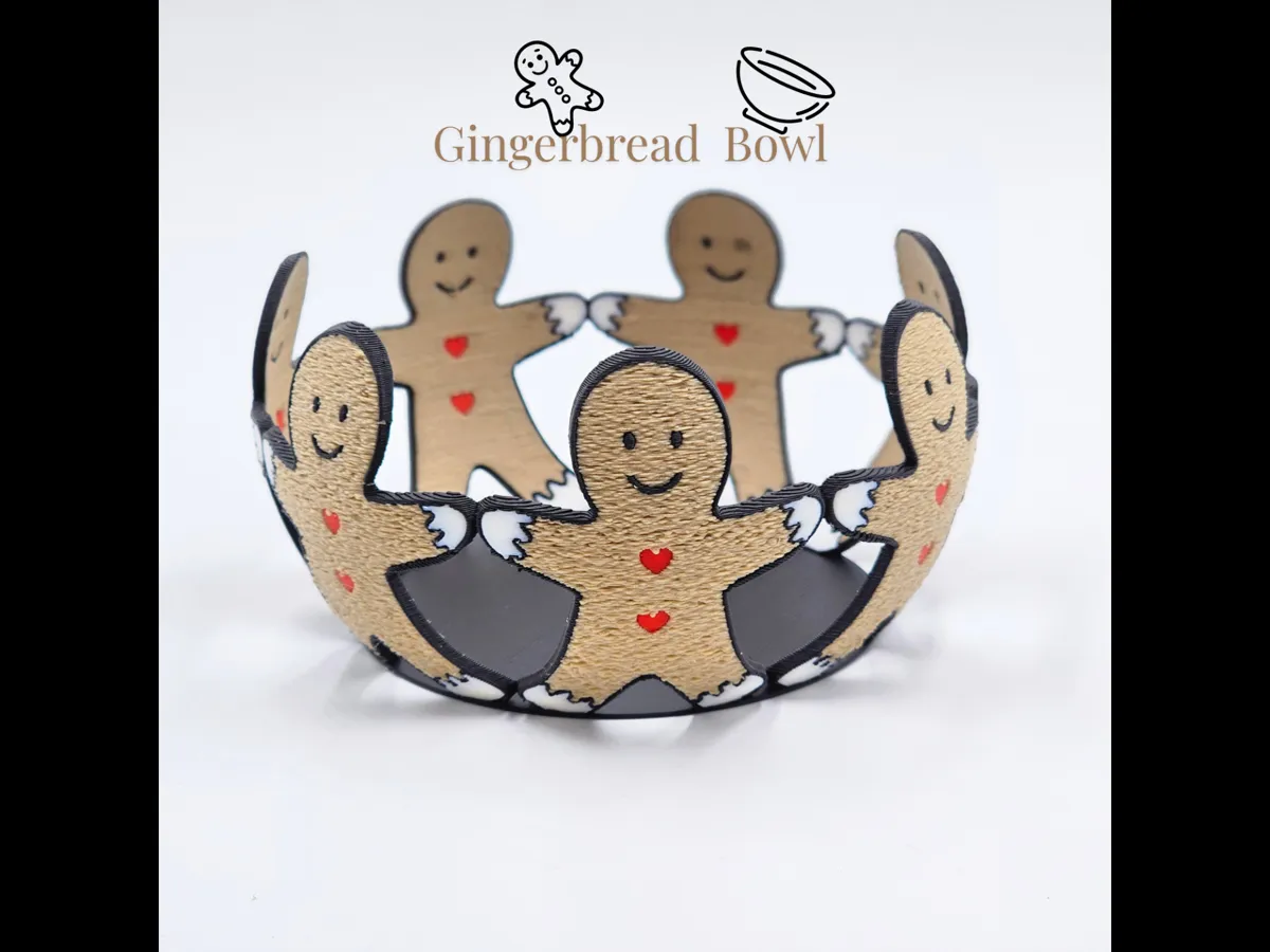 Gingerbread Man Bowl - Free 3D Print Model - MakerWorld