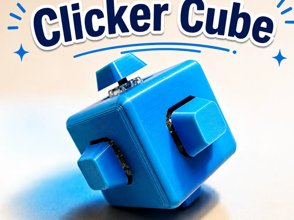 Keyboard Fidget Clicker Cube - Free 3D Print Model - MakerWorld