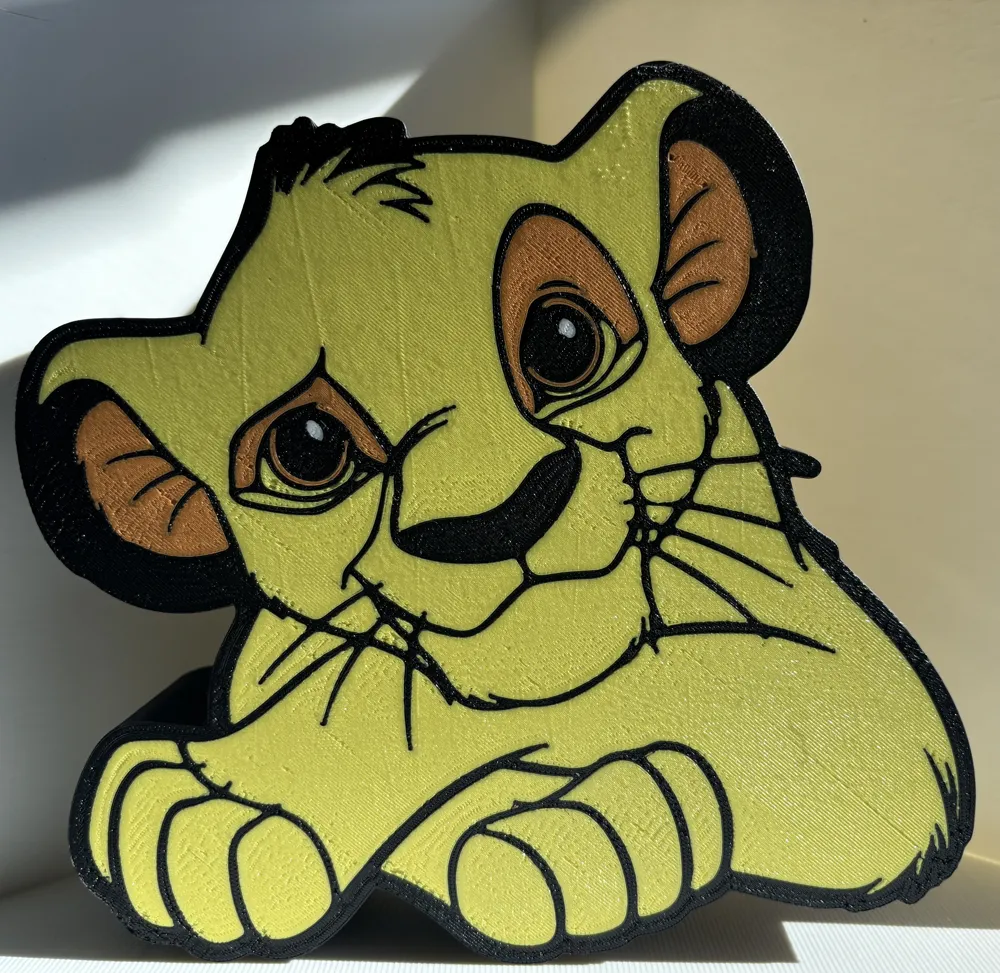 Simba, Lion King, Light Box by ABurke MakerWorld: Download Free 3D Models
