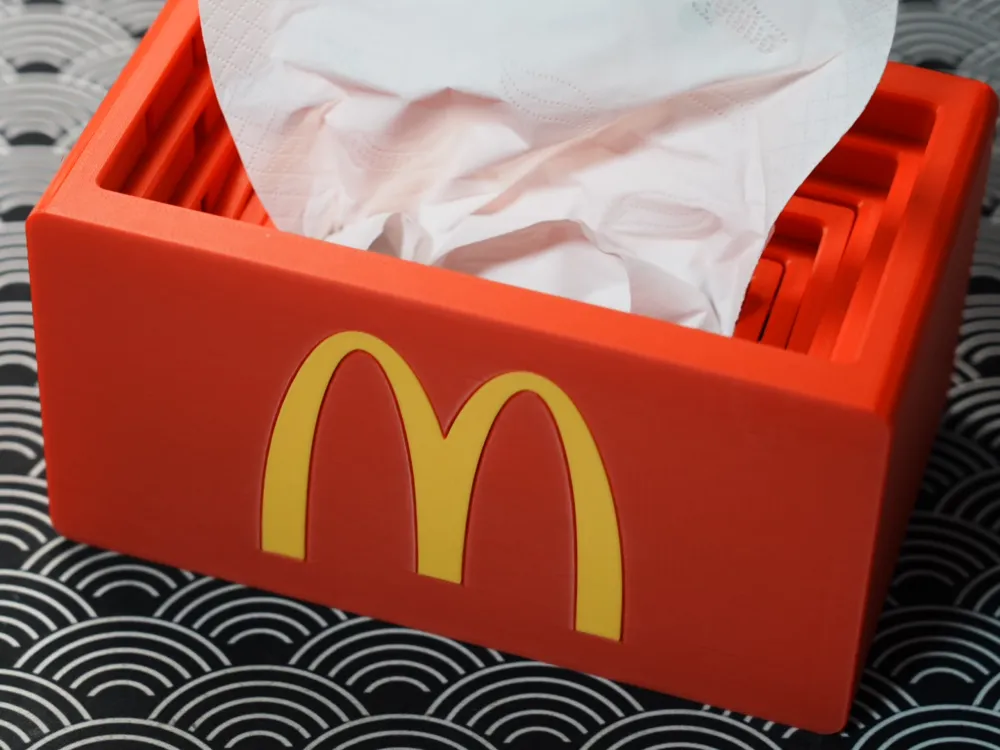 Recessed McDonald's Style Tissue Box - Free 3D Print Model - MakerWorld