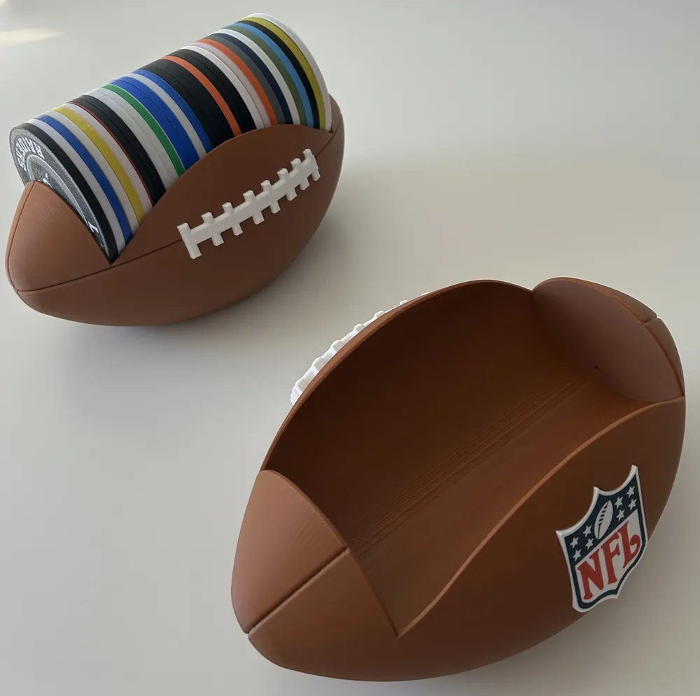 NFL Football Coaster Stand - Free 3D Print Model - MakerWorld