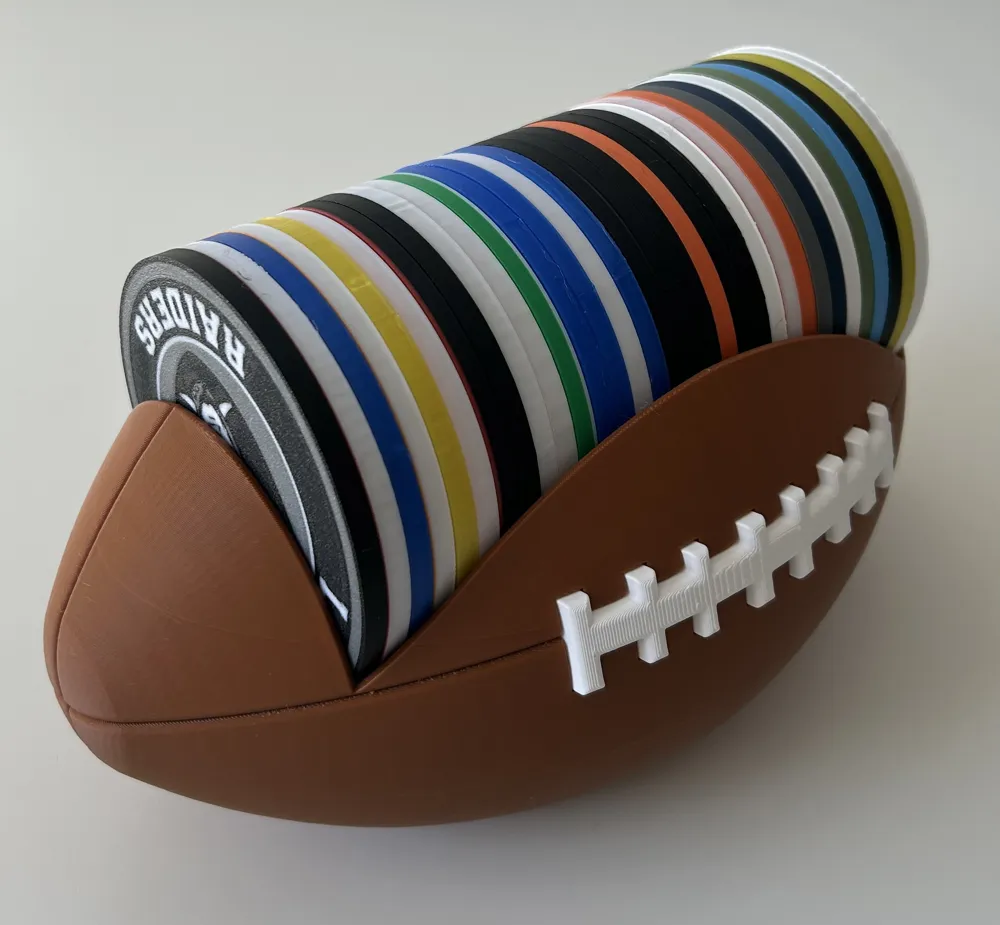 NFL Football Coaster Stand - Free 3D Print Model - MakerWorld