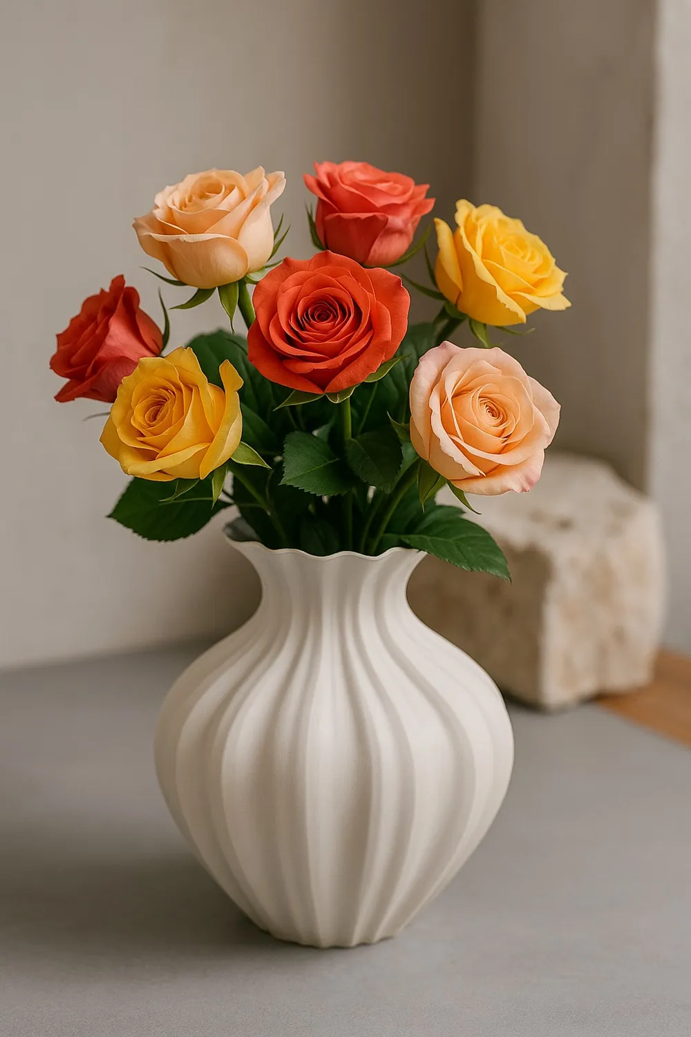 Elegant 3D Printed Flower Vase – Flowing Curved Design by Jonas S ...